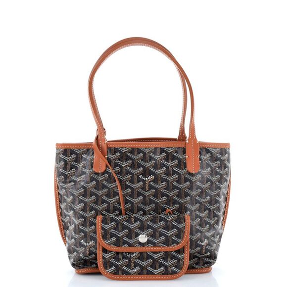Goyard | Bags | Goyard Anjou Reversible Tote Coated Canvas Mini Brown ...